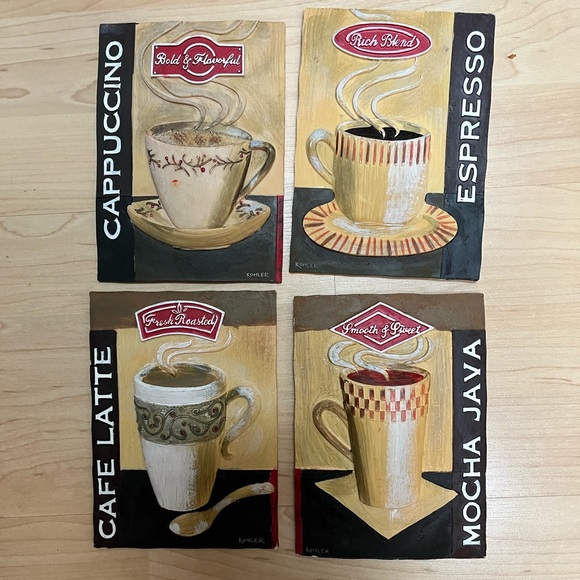 Kitchen | 4 Super Cute Coffee Plaques For The Kitchen | Poshmark
